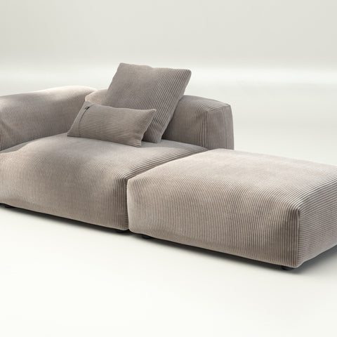 vetsak | Sofa Set 01 Large - Cord Velour - Platinum | Modular Sofa | 3 ...