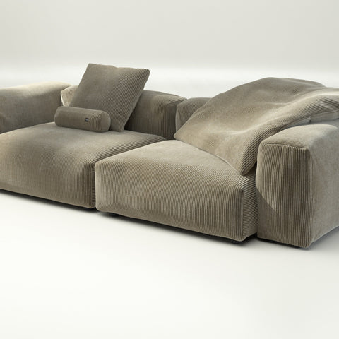 vetsak | Sofa Set 02 Large - Cord Velour - Khaki | Modular Sofa | 3.5 ...