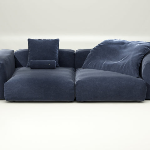 vetsak | Sofa Set 02 Large - Suave - Navy | Modular Sofa | 3.5 Seater ...