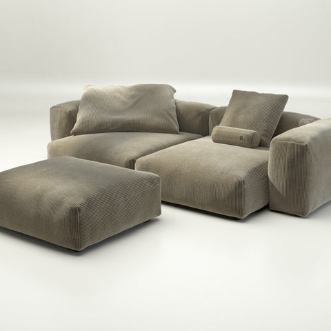 vetsak | Sofa Set 03 - Cord Velour - Khaki | Modular Sofa | 3.5 Seater ...