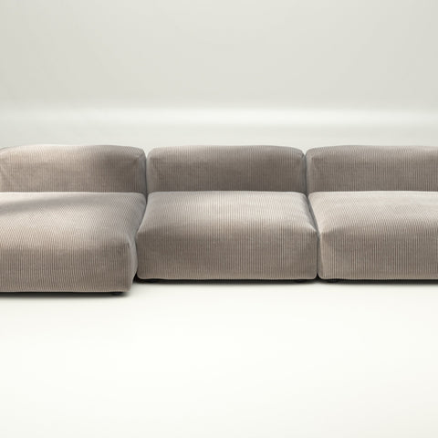 vetsak | Sofa Set 04 - Cord Velour - Platinum | Modular Sofa | 5 Seate ...